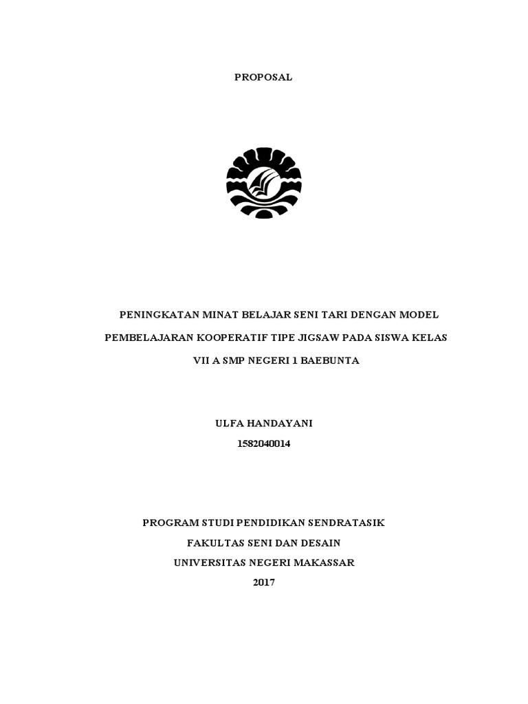 Ulfa Proposal | PDF | Ilmu Sosial