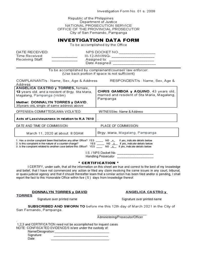 Act of Lasciviousness in Relatiuon To R.A 7610 | PDF | Prosecutor | Law ...