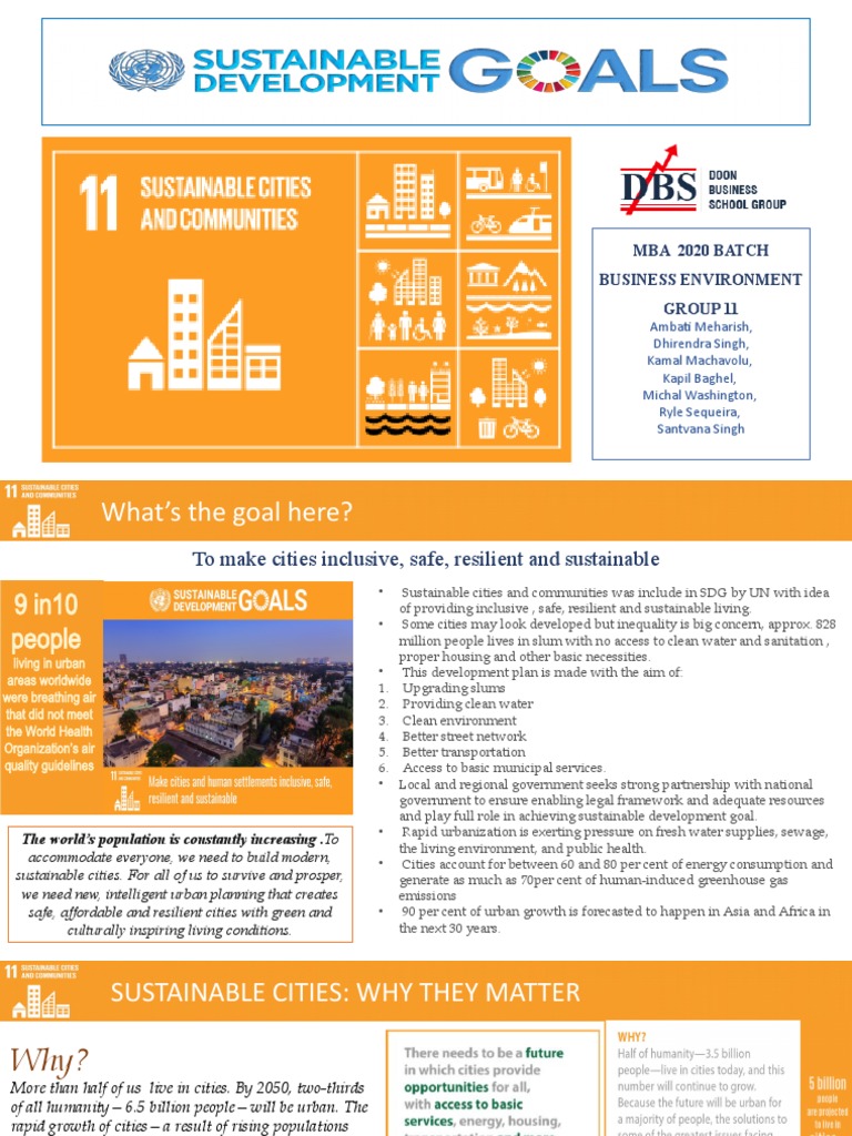 SDG11 Sustainable Cities and Communities | PDF | Sustainable City ...