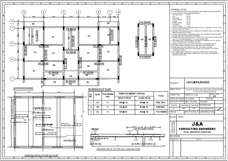 Slab Detail and Layout A3 | PDF | Deep Foundation | Materials