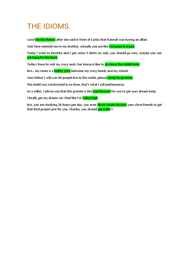 The Idioms | PDF