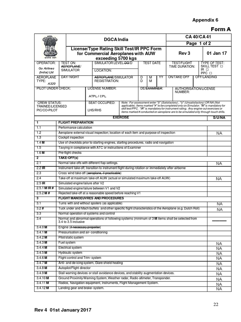 Fot 27 - Irppc Skill Test Form (Form A) | Download Free PDF ...