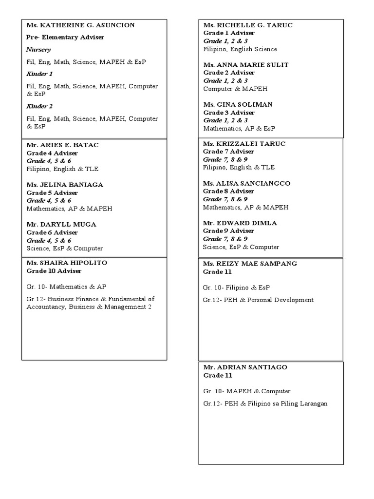 Nursery Grade 1, 2 & 3 | PDF
