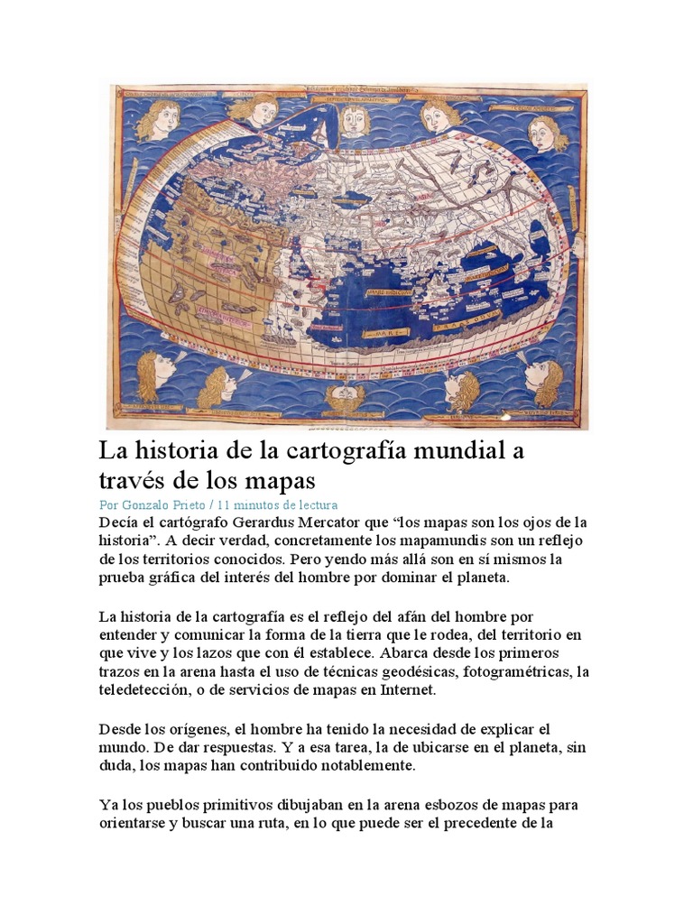 La evolución de la cartografía: De los primeros mapas del mundo a la ...