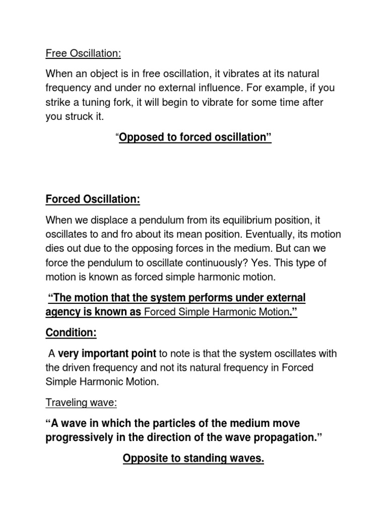 Understanding Free Oscillation Dynamics | PDF