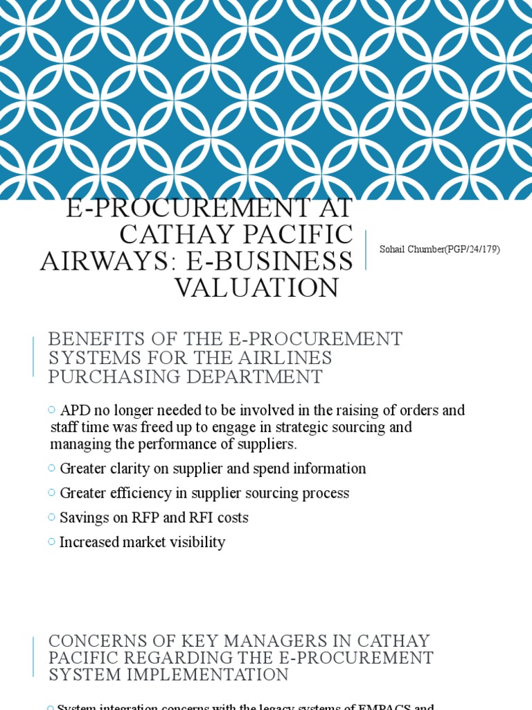 Cathay Pacific Case - Sohail - Chumber | PDF | Procurement | Electronic Business