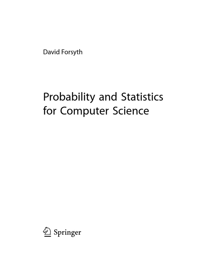 David Forsyth - Probability and Statistics For Computer Science (2018 ...
