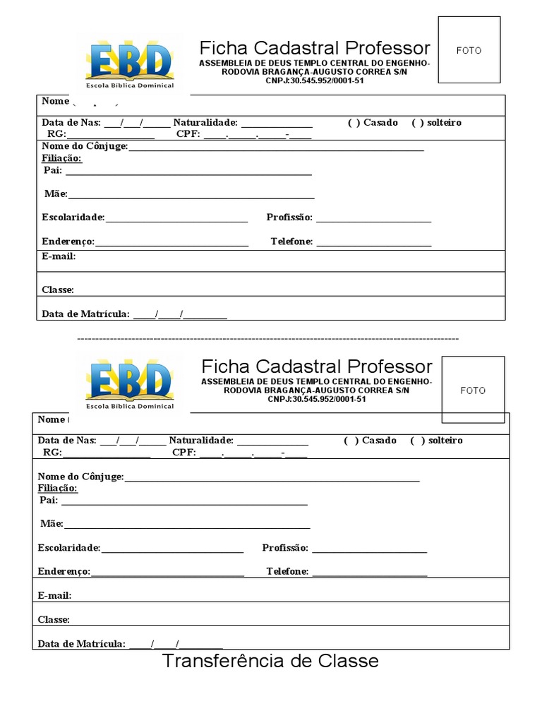 Ficha Ebd Pdf Religião E Crença Educação Religiosa