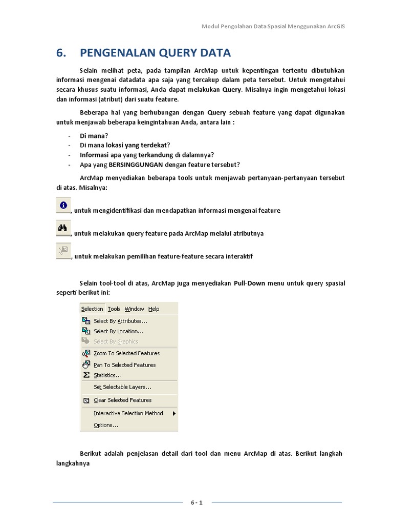PENGENALAN QUERY DATA Arcgis | PDF