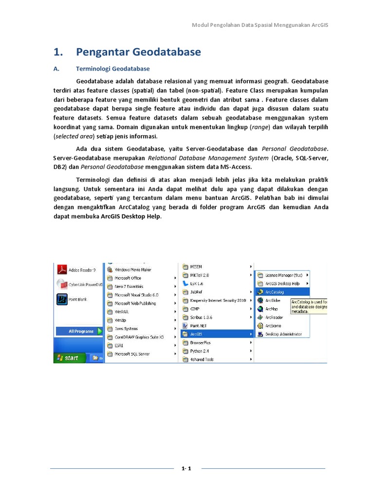 Pengantar Geodatabase Arcgis | PDF