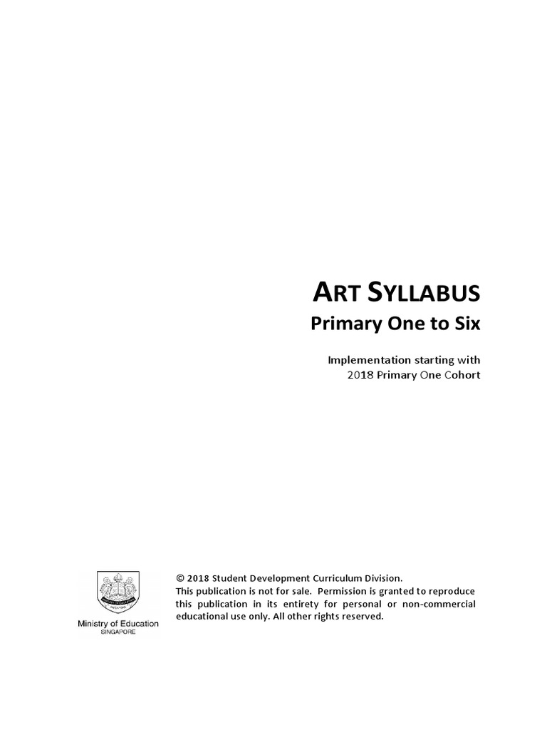 2018 Primary Art Syllabus | PDF | Curriculum | Schools