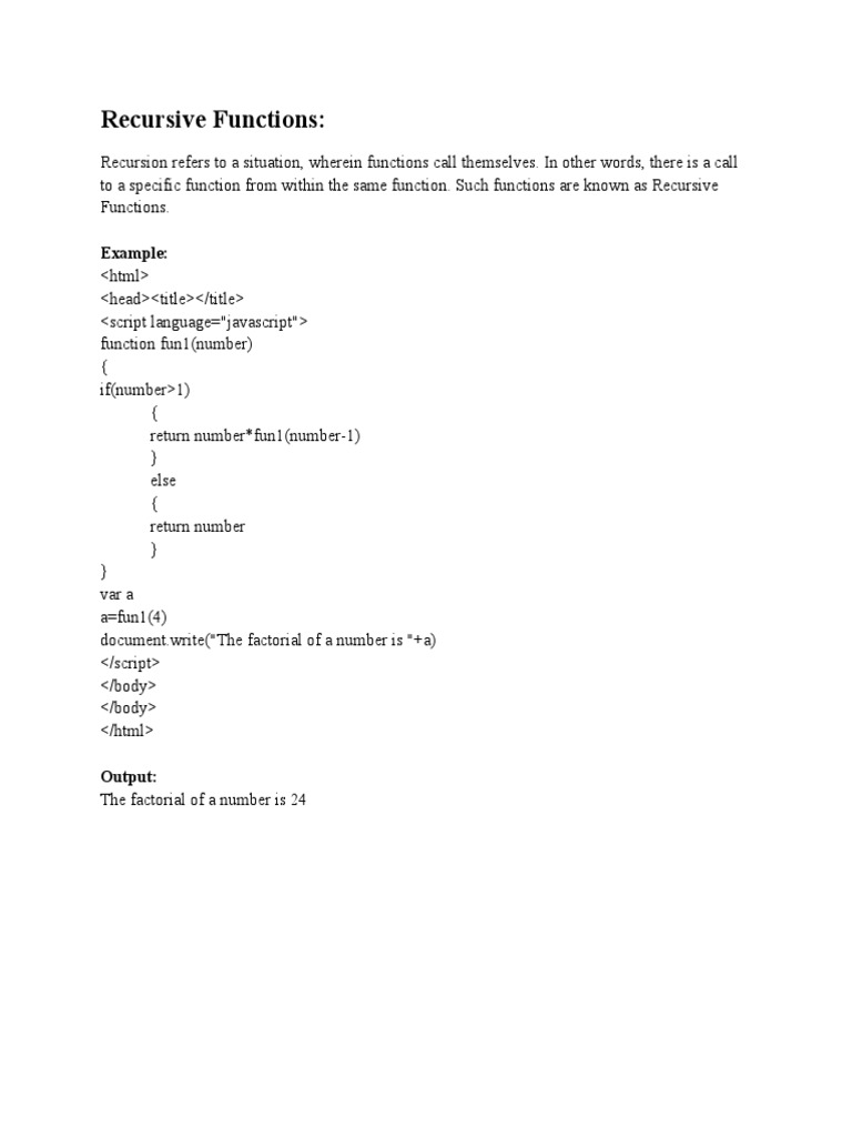 Recursive Functions | PDF