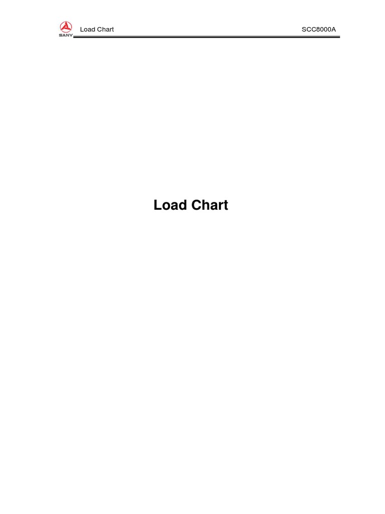 Load Chart for SCC8000A Crane | PDF | Crane (Machine) | Manufactured Goods