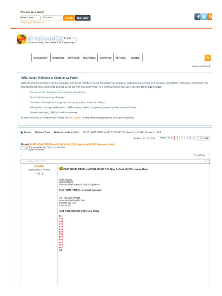 PLDT HOME FIBER and PLDT HOME DSL New Default WiFi Password Hack | PDF ...