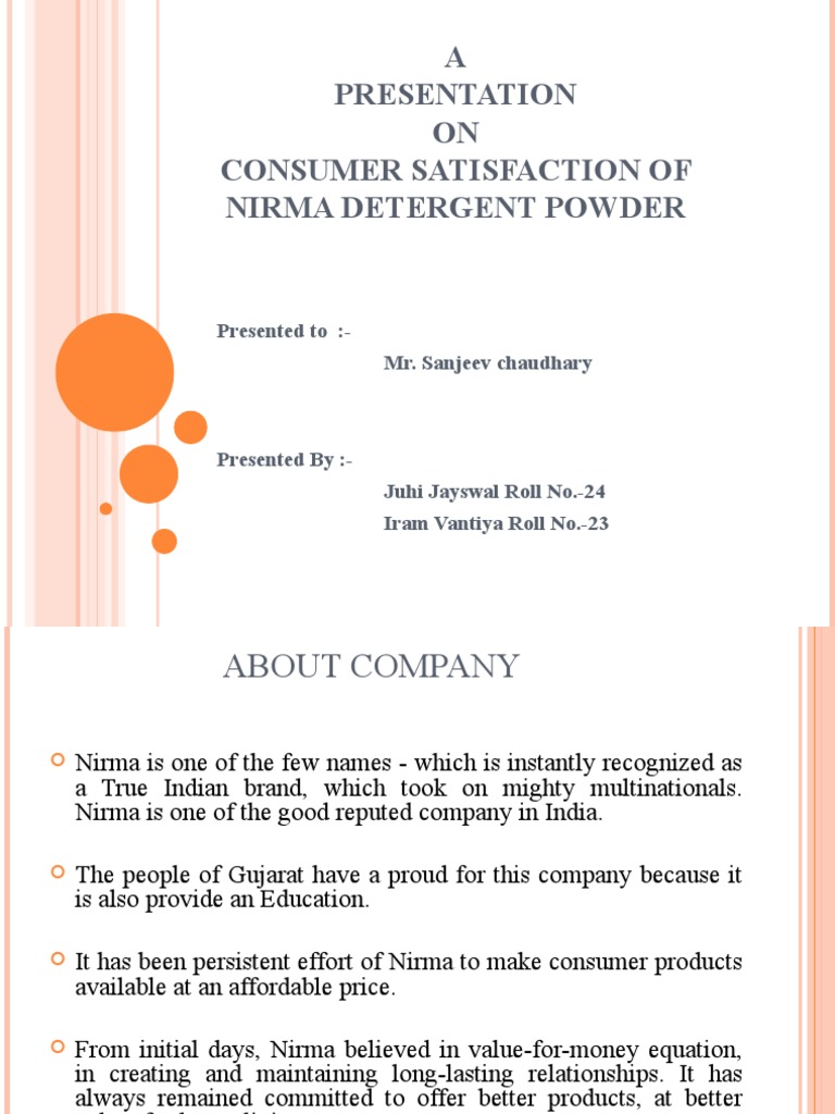 Nirma Presentation | PDF | Brand | Skewness