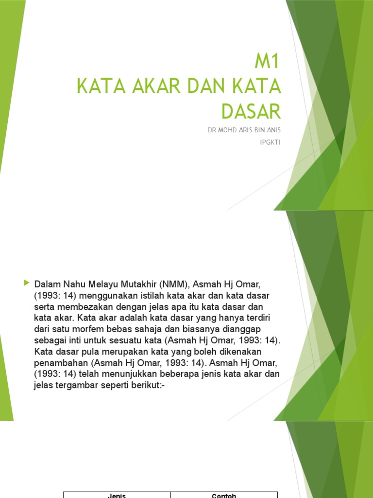 Kata Akar Dan Kata Dasar | PDF