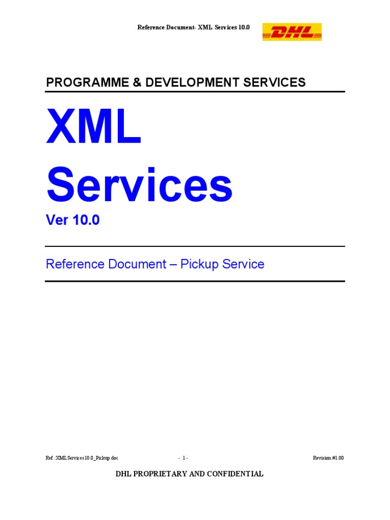 XMLServices10.0 Pickup | PDF | Xml Schema | Xml