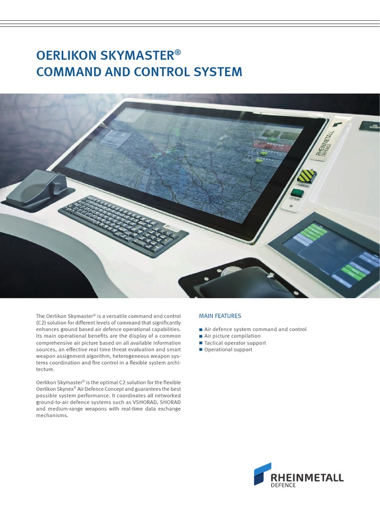 Oerlikon Skymaster Command and Control System: Main Features | PDF ...