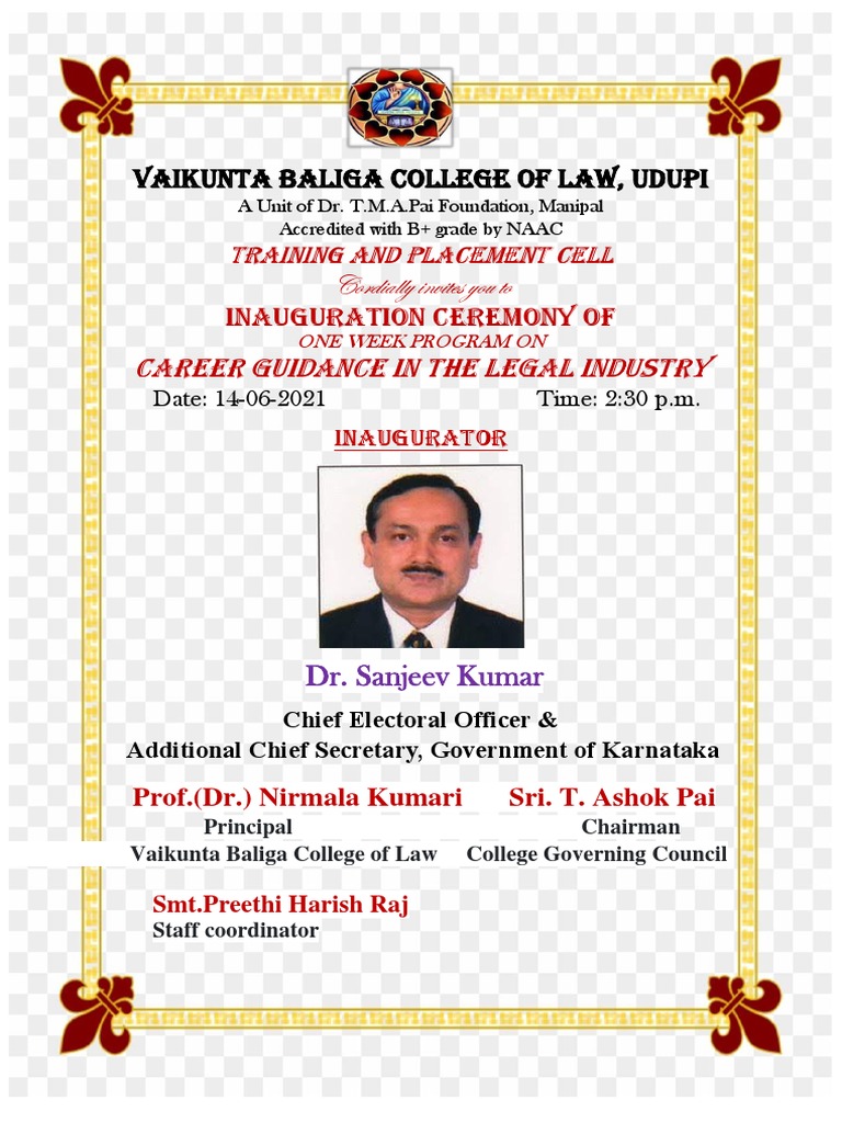 Placement Cell Invitation | PDF | Practice Of Law | Government