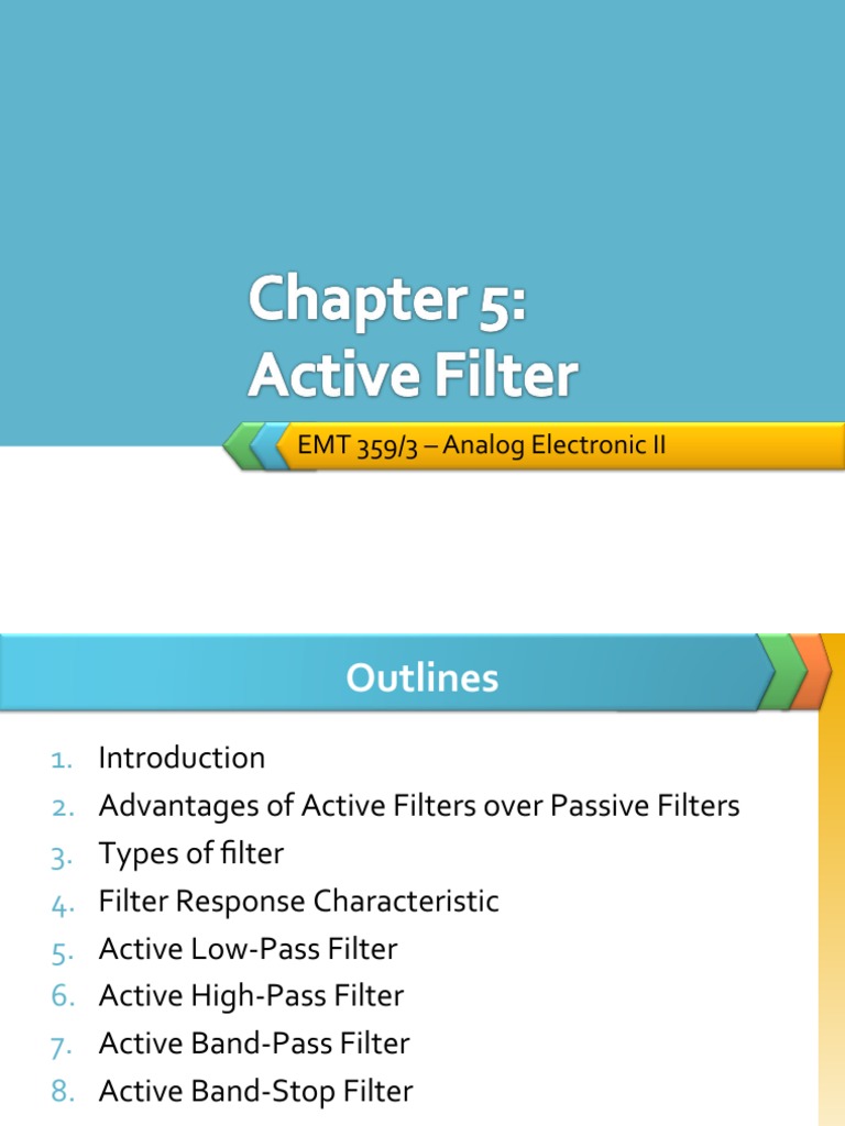 CH 5 - Active Filters | PDF | Electronic Filter | Low Pass Filter