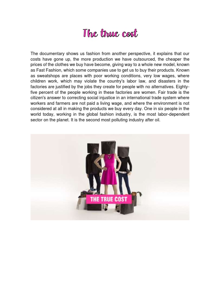 The True Cost | PDF | Finance & Money Management | Social Science