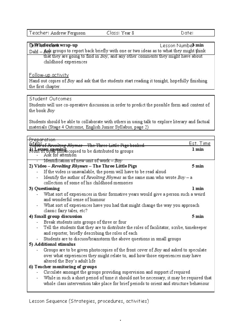 7) Whole Class Wrap-Up 3 Min | PDF | Autobiographies