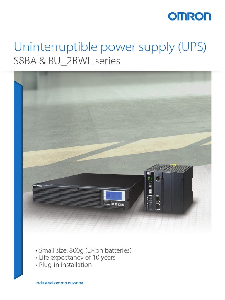Uninterruptible Power Supply (UPS) : S8BA & BU - 2RWL Series | Download ...