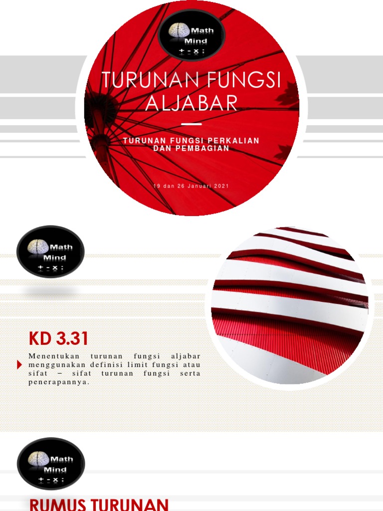 PTM 3-4 Turunan Fungsi Perkalian Dan Pembagian | PDF