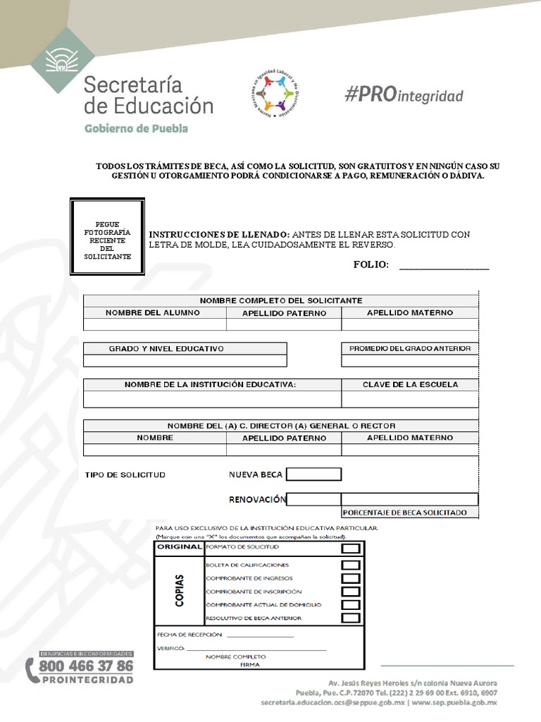 Formato de Solicitud de Beca Ciclo 2020-2021 | PDF | Finanzas y dinero