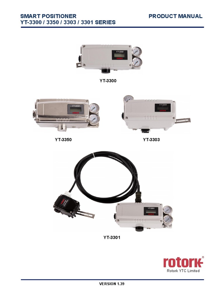 Smart Positioner Product Manual YT-3300 / 3350 / 3303 / 3301 SERIES ...