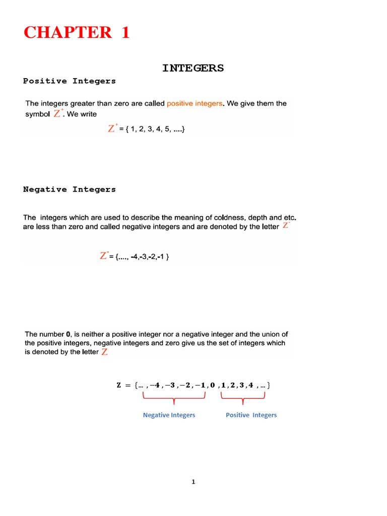 Lesson 1 (Integers) | PDF | Celsius | Temperature