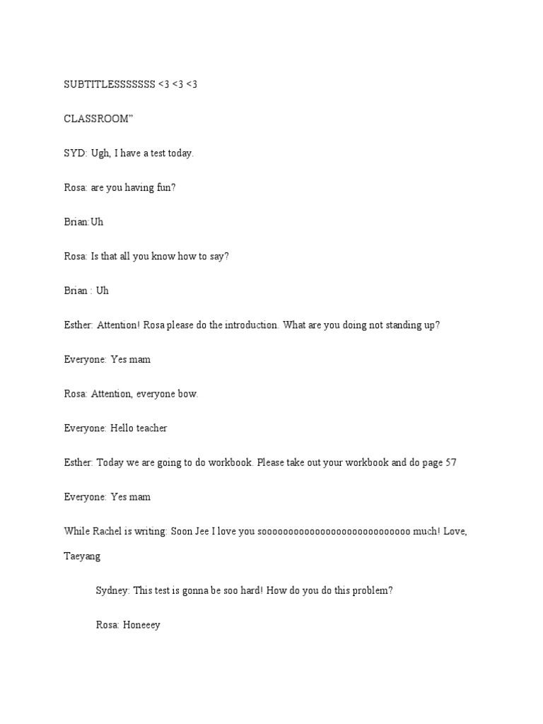 Classroom Conversations and Confessions | PDF