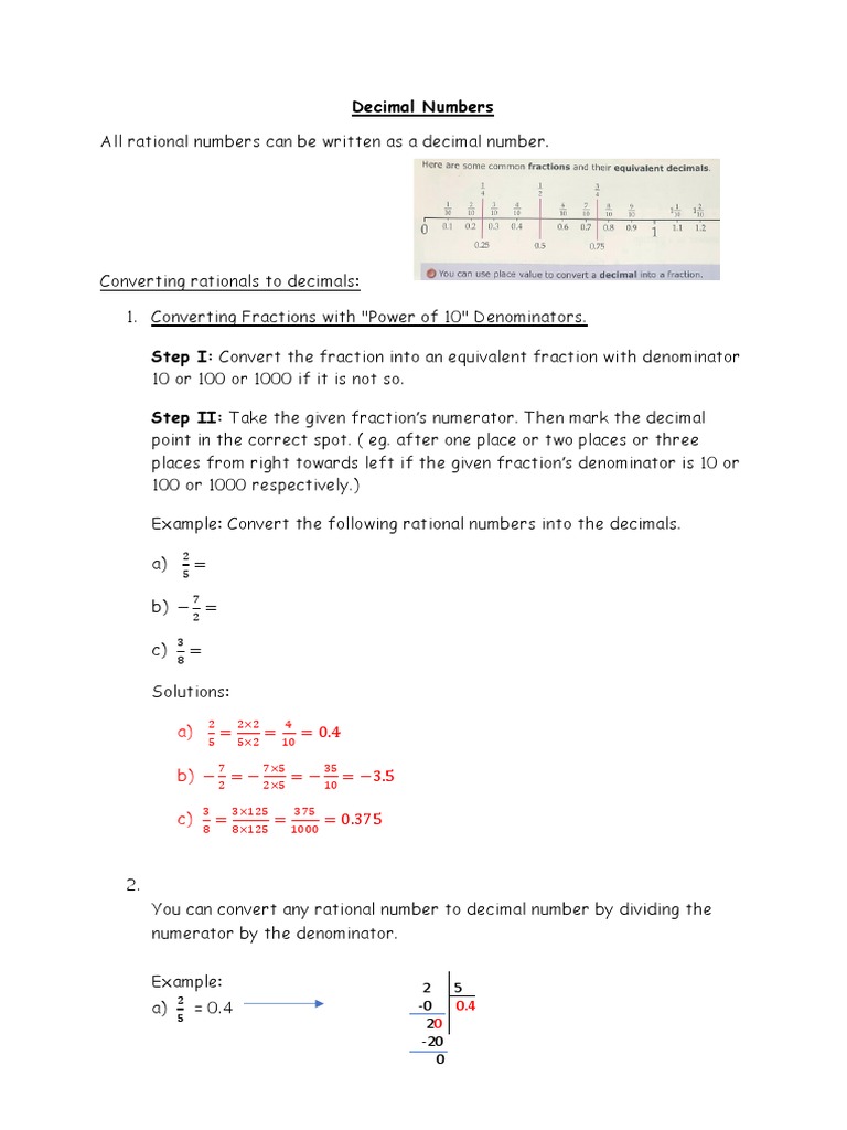Multiplication and Division of Rational Numbers | PDF | Decimal ...