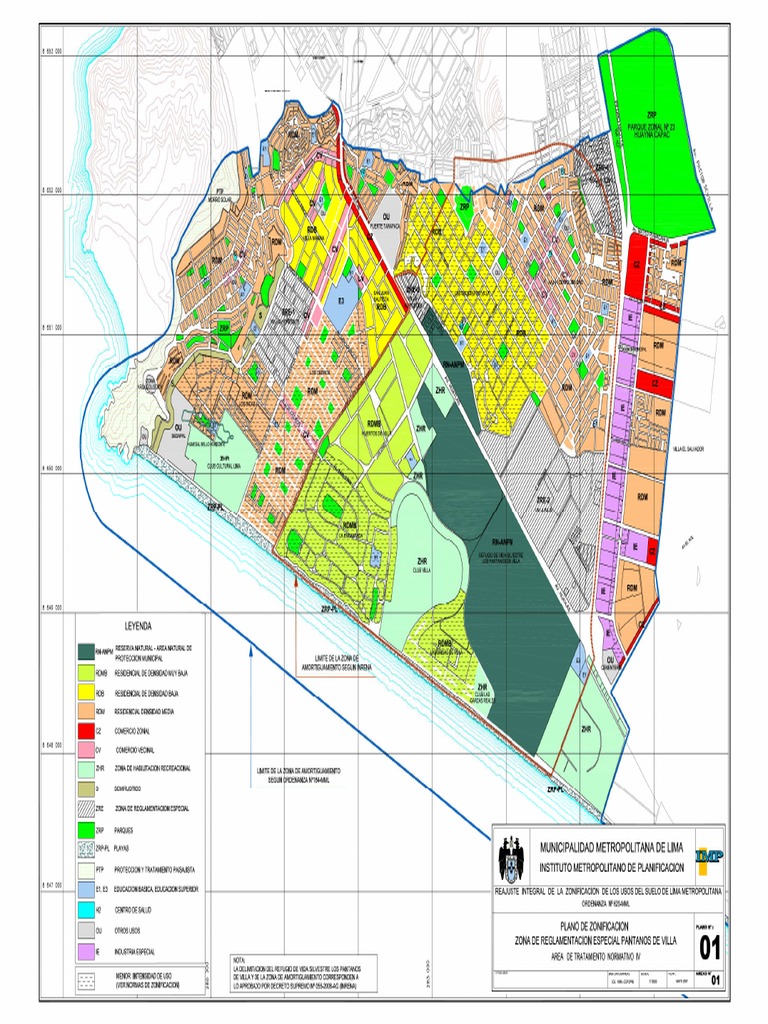 Plano de Zonificación Chorrillos Pantanos | PDF