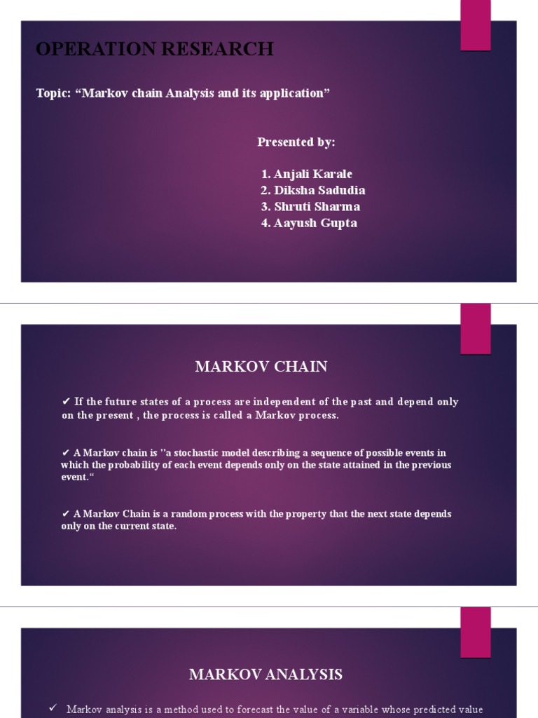 Group-7 Markov Chain Analysis | PDF | Markov Chain | Stochastic Process