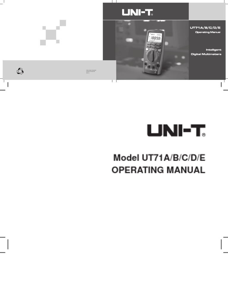 UT71 English Manual | PDF | Switch | Electrical Network