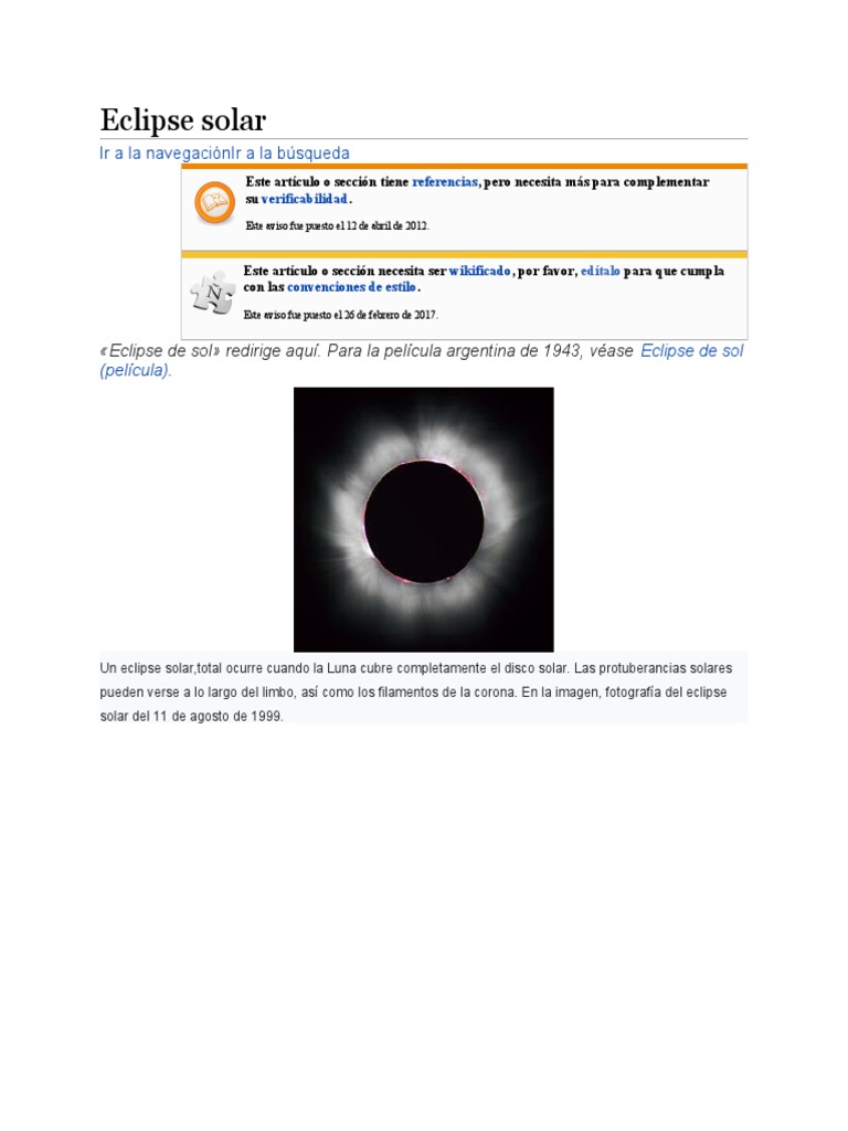 Eclipse Solar | PDF | Eclipse solar | Luna