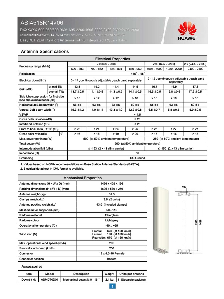 ASI4518R14v 06 | PDF | Decibel | Electrical Engineering