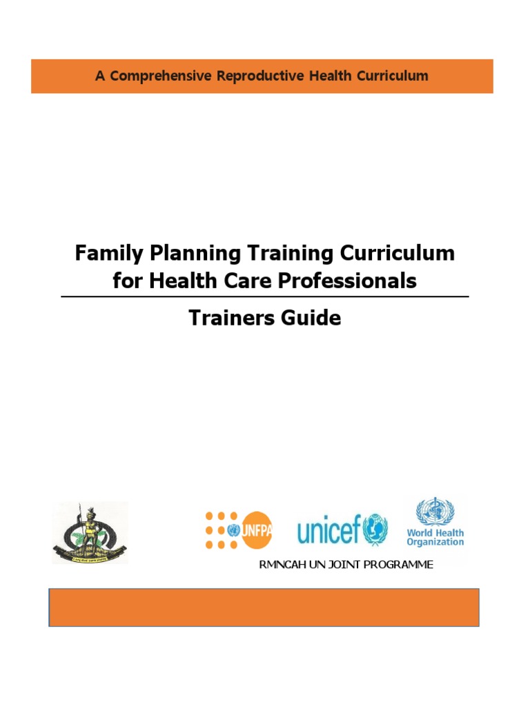 Family Planning Training Curriculum Guide | PDF | Family Planning ...