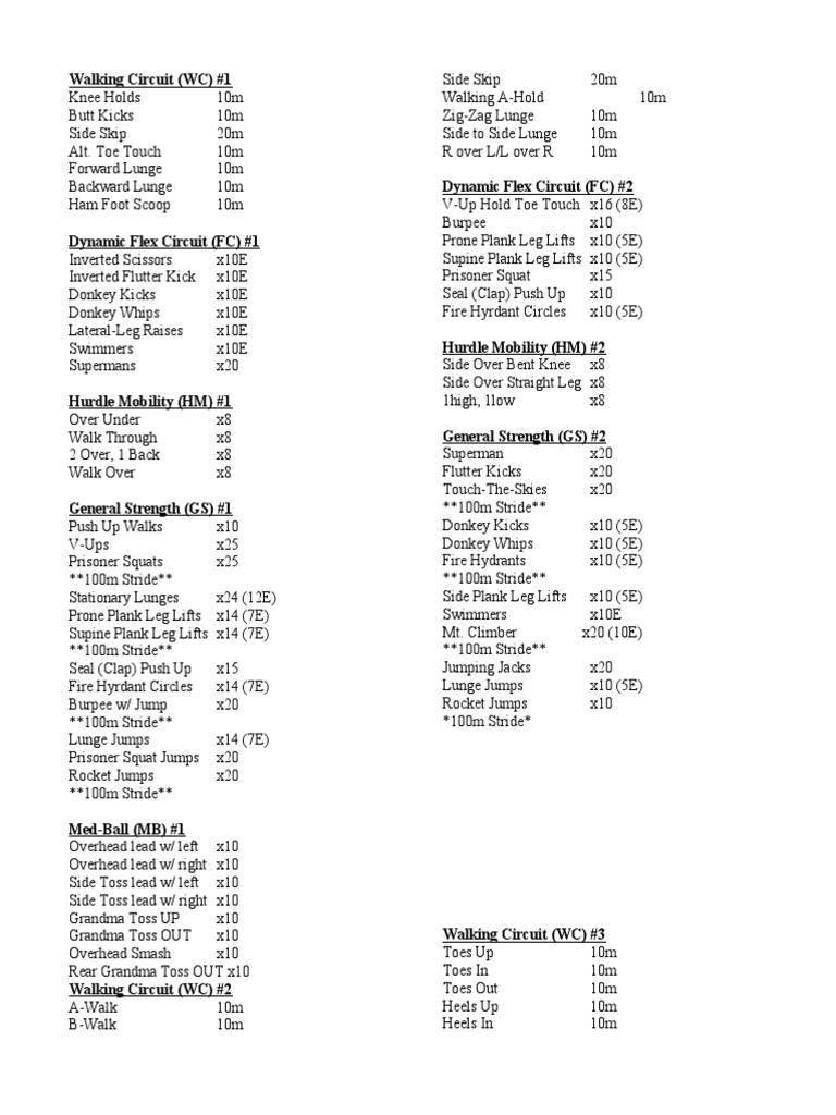 Circuit Training | PDF | Physical Exercise | Individual Sports