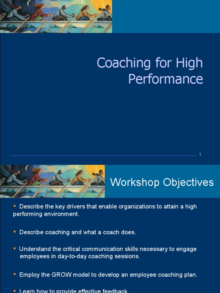 Coaching For High Performance Training | PDF | Goal | Communication