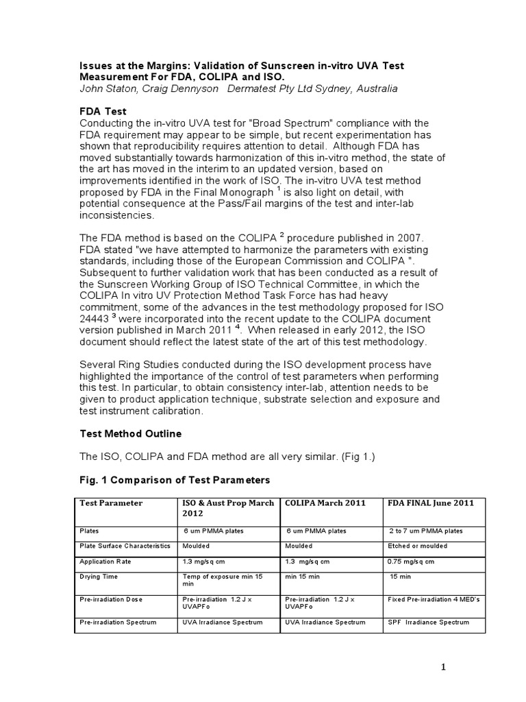 Sunscreen In-Vitro UVA Test Validation | PDF | Sunscreen | Ultraviolet