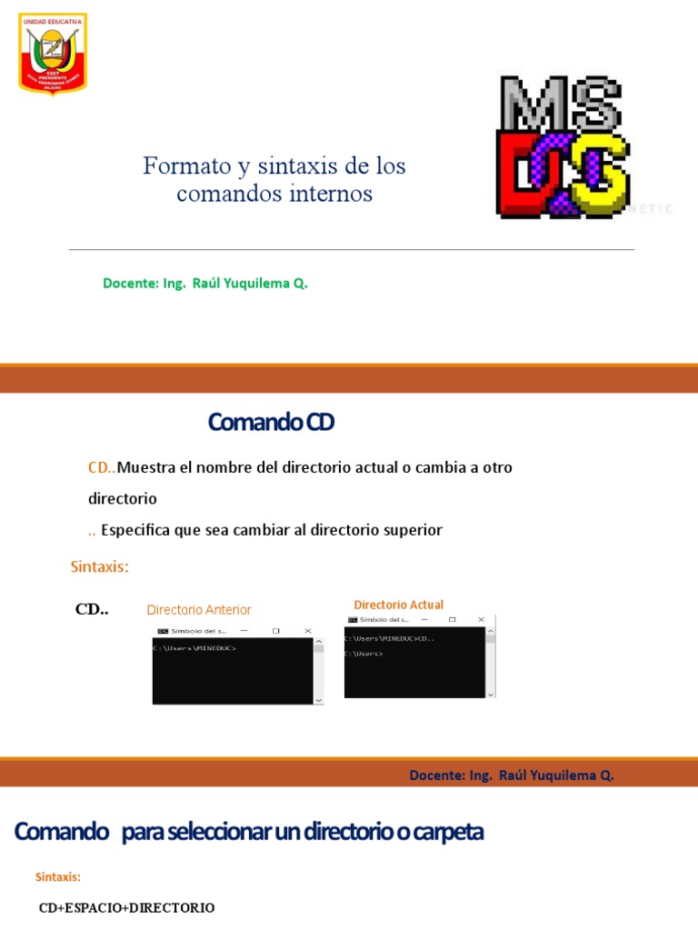 Sintaxis de Los Comandos Internos | PDF