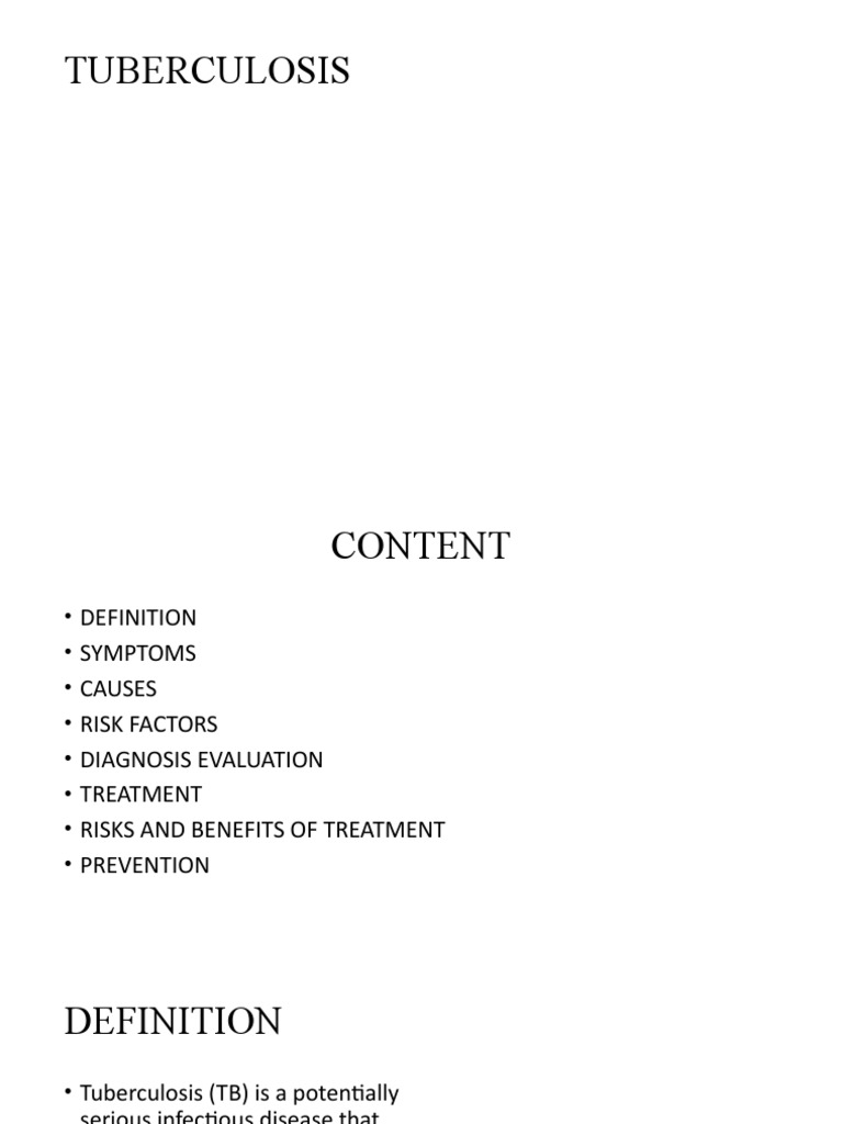 TUBERCULOSIS | PDF | Mycobacterium Tuberculosis | Tuberculosis