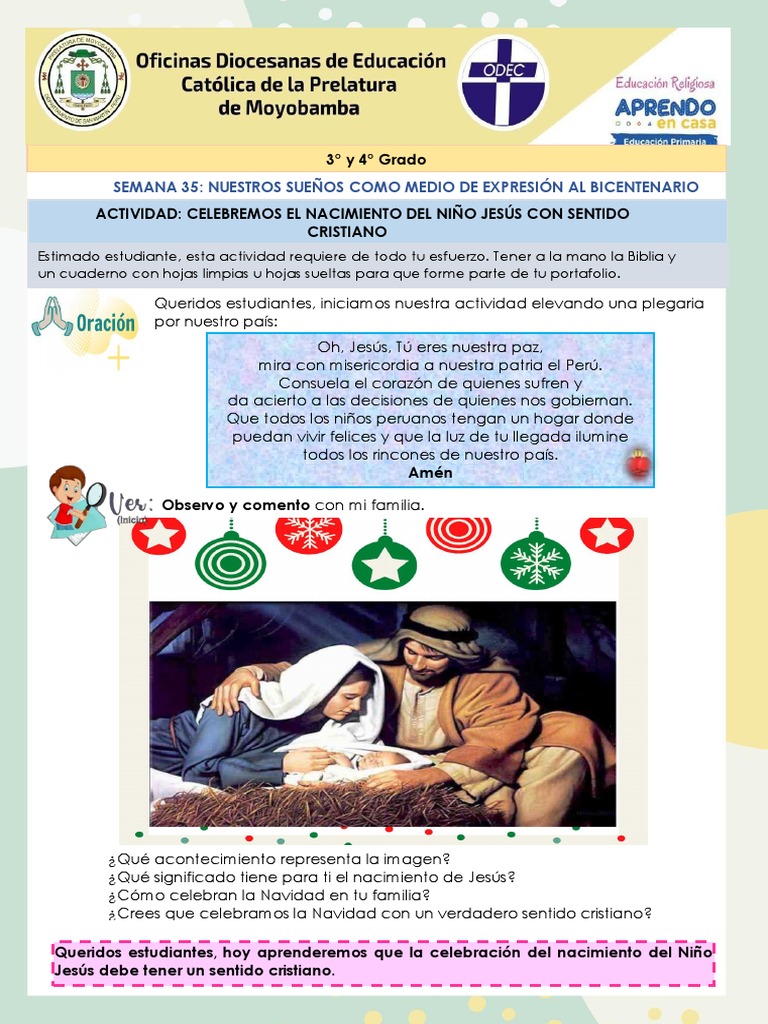3º y 4º de Primaria S35 | PDF | Natividad De Jesus | Navidad