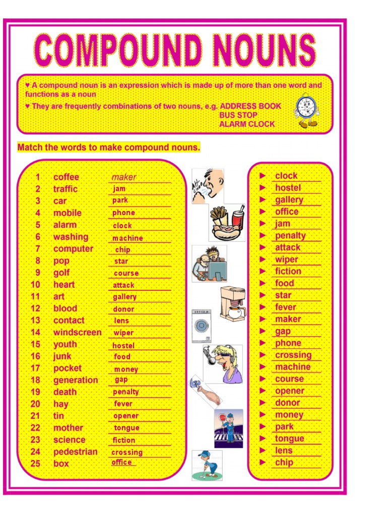 Compound Nouns Practice Worksheet | PDF | Art | Poetry