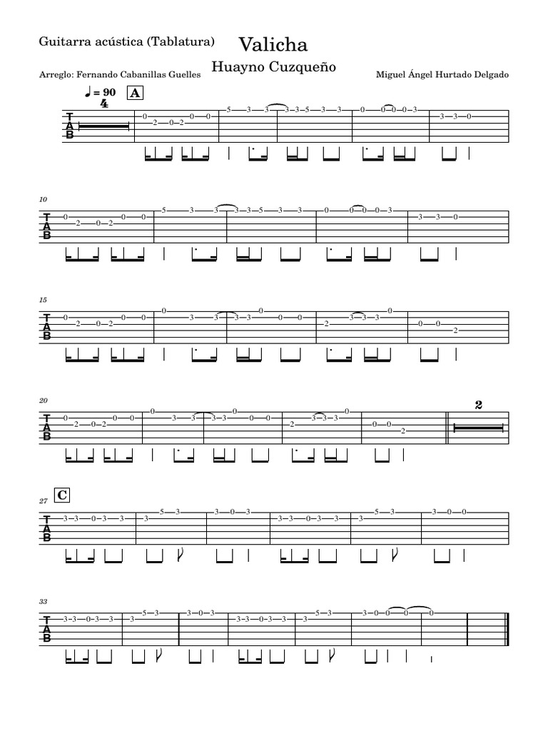 Acordes y Tablaturas de Valicha | PDF | Entretenimiento (general ...