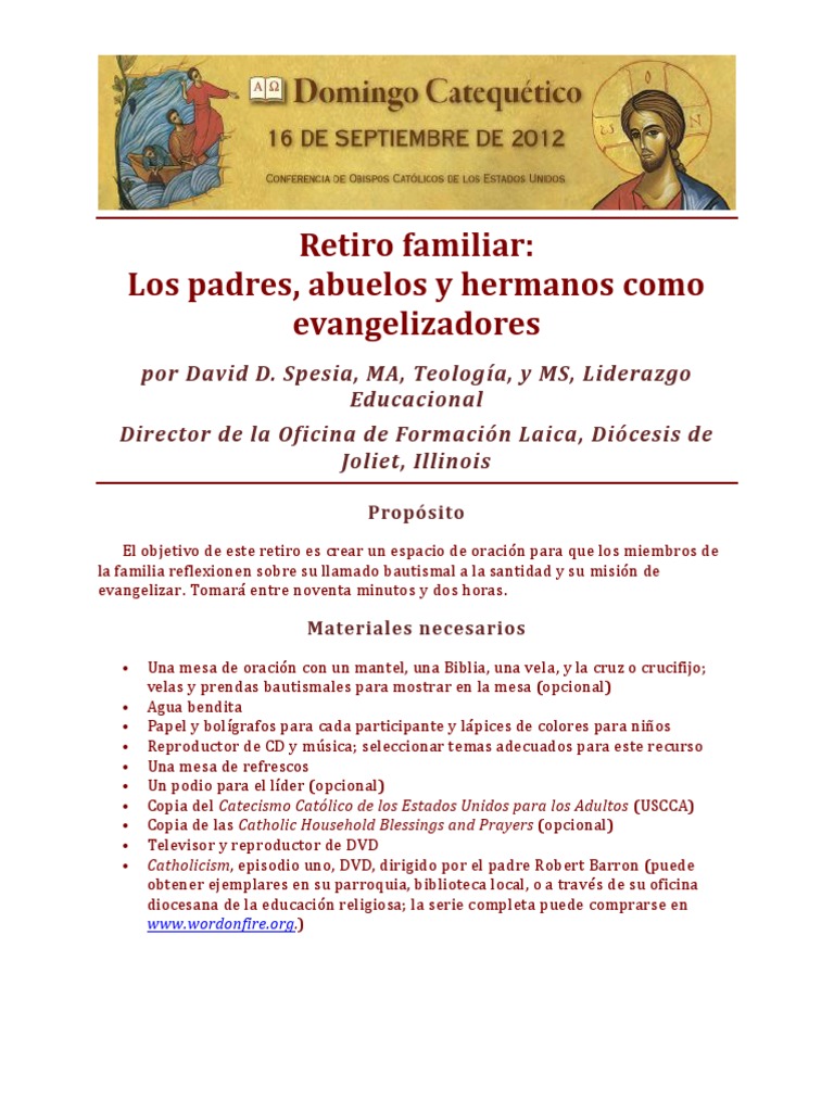 Retiro Familiar | PDF | Evangelización | Jesús