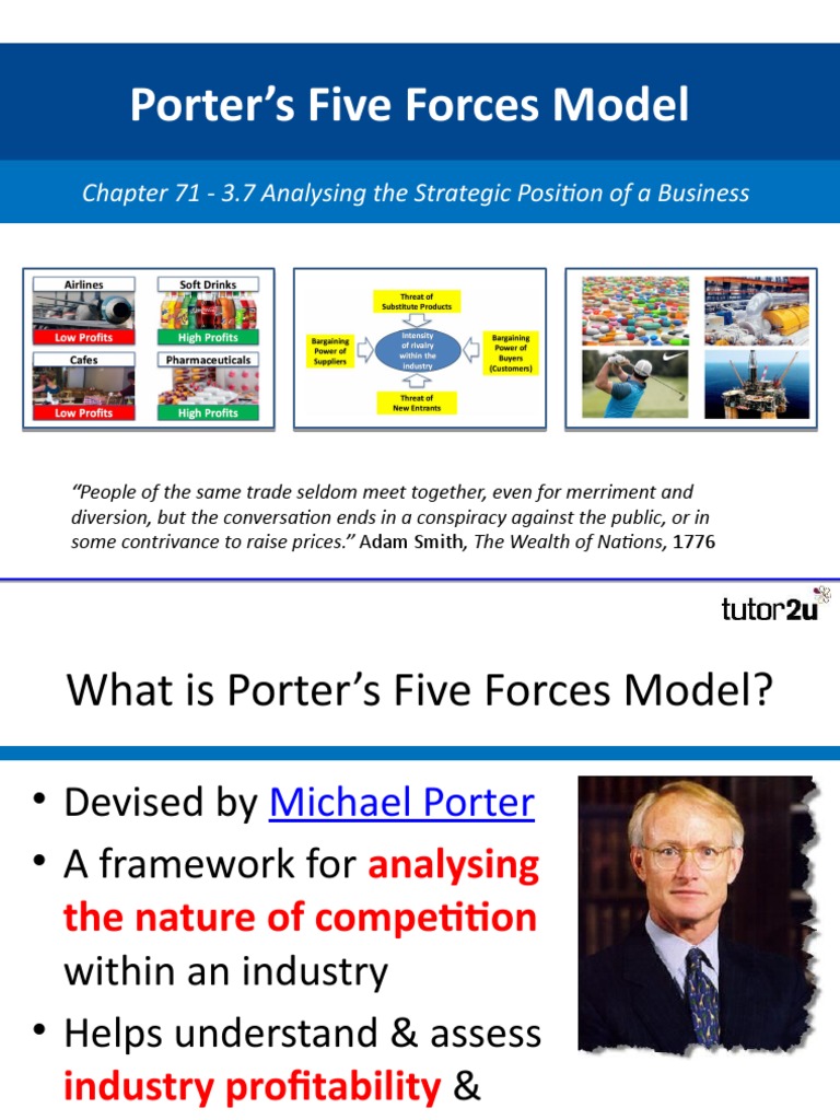 71 Competitive Environment - Porter's 5 Forces | PDF | Microeconomics ...