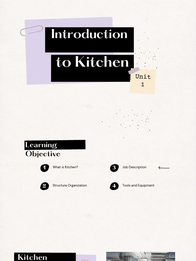 Introduction To Kitchen | PDF